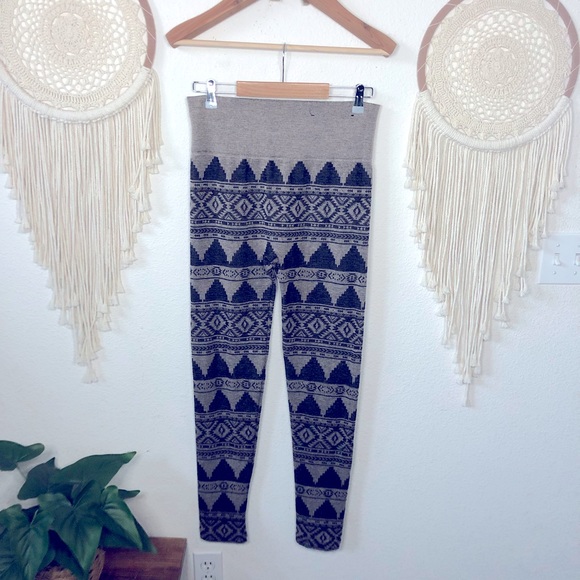 one 5 one | Pants & Jumpsuits | One 5 One Black And Tan Boho Knit ...